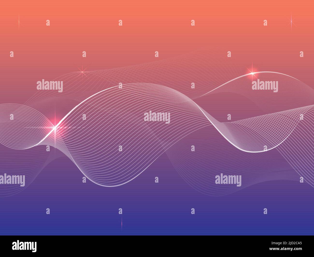 Gradient Orange And Blue Background With Abstract Wave Line Motion ...