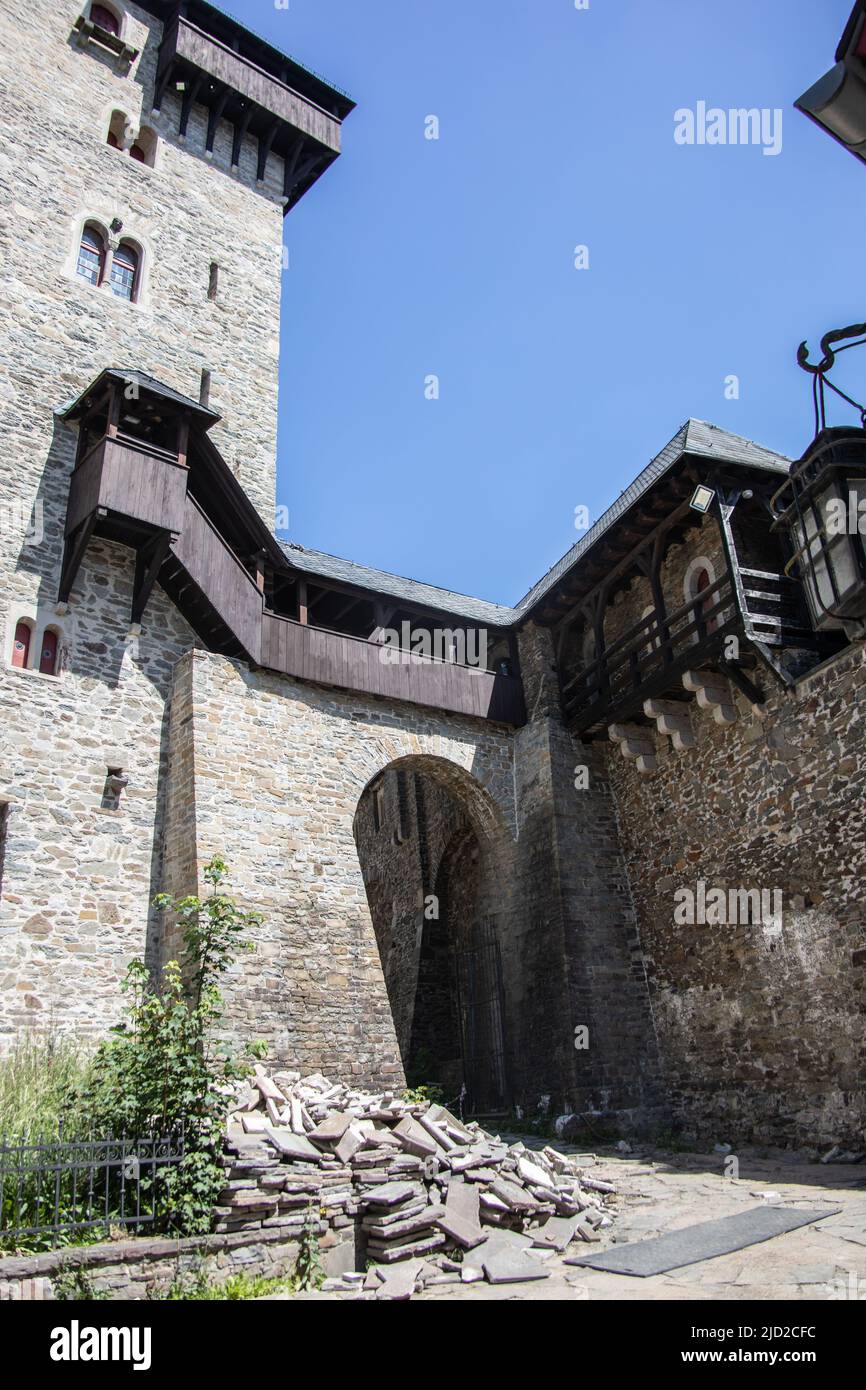 old historic hilltop castle in Solingen Stock Photo - Alamy