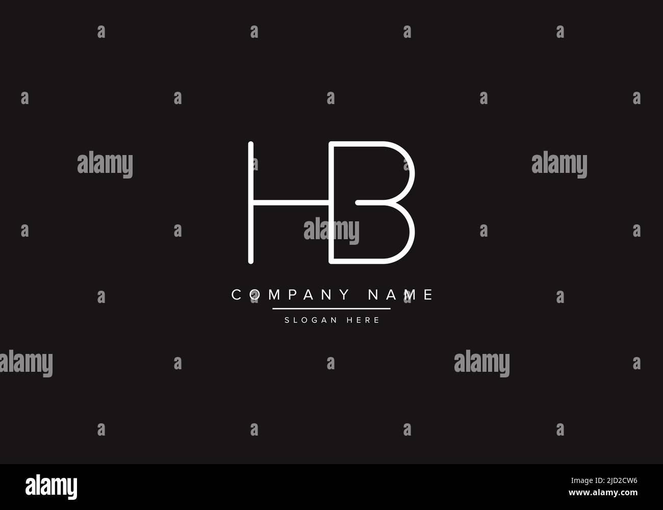 Alphabet letter icon logo HB Stock Vector Image & Art - Alamy