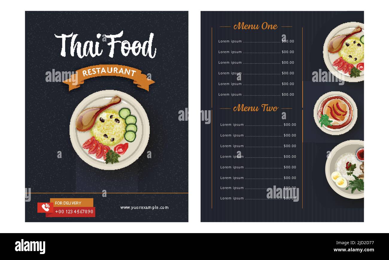 Thai Food Menu Design