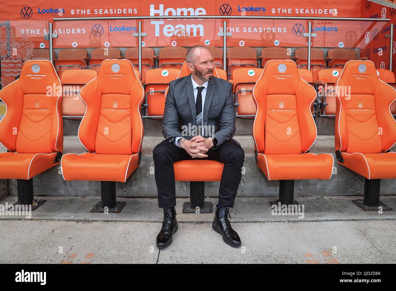 Blackpool FC's newly appointed Head Coach Michael Appleton signs a four ...