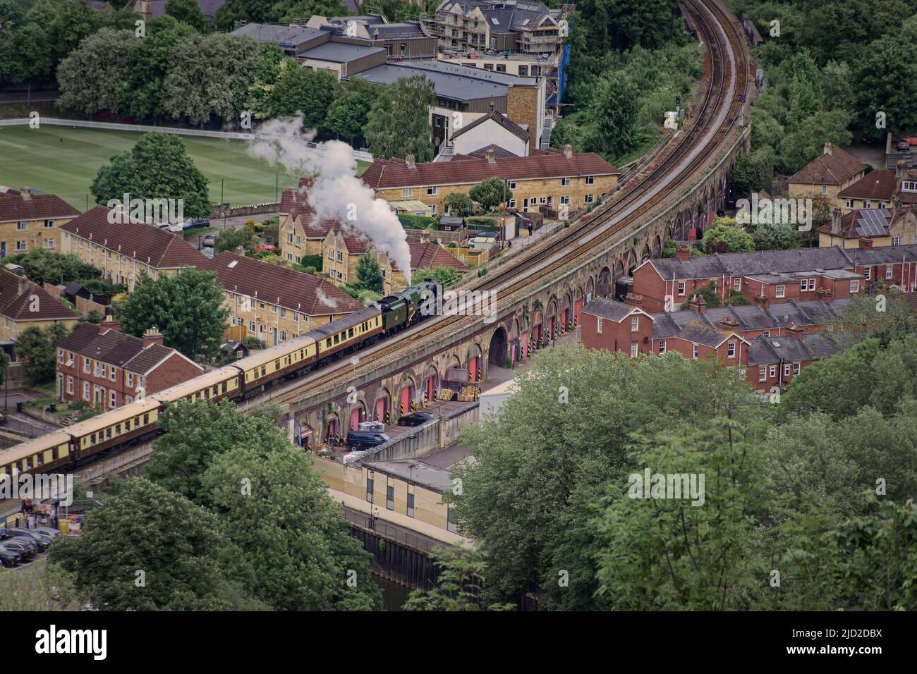 Steam train in Bath Stock Photo - Alamy