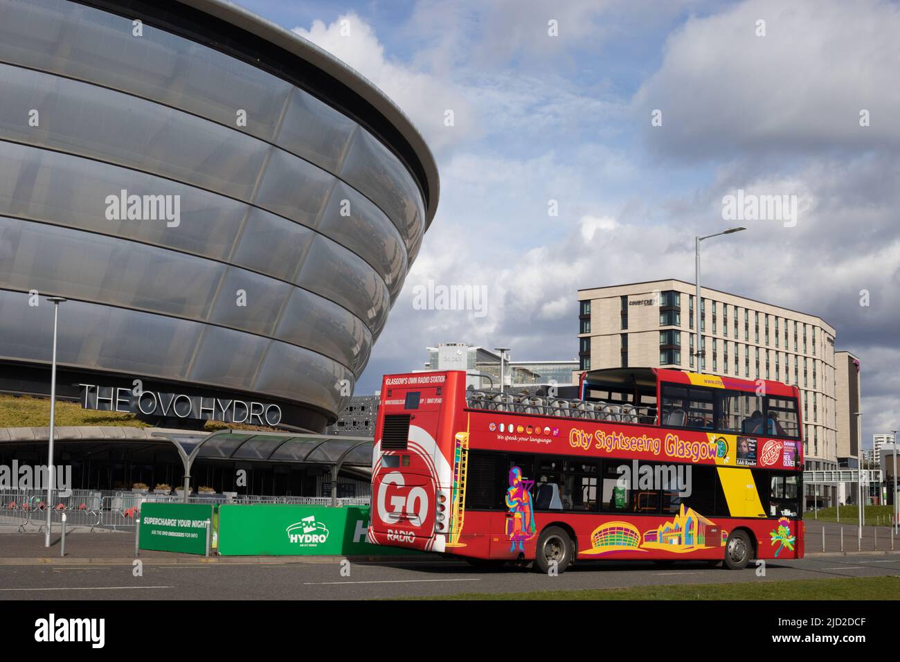 The OVO Hydro concert venue, in Glasgow, Scotland, 7 April 2022. N55°51 ...
