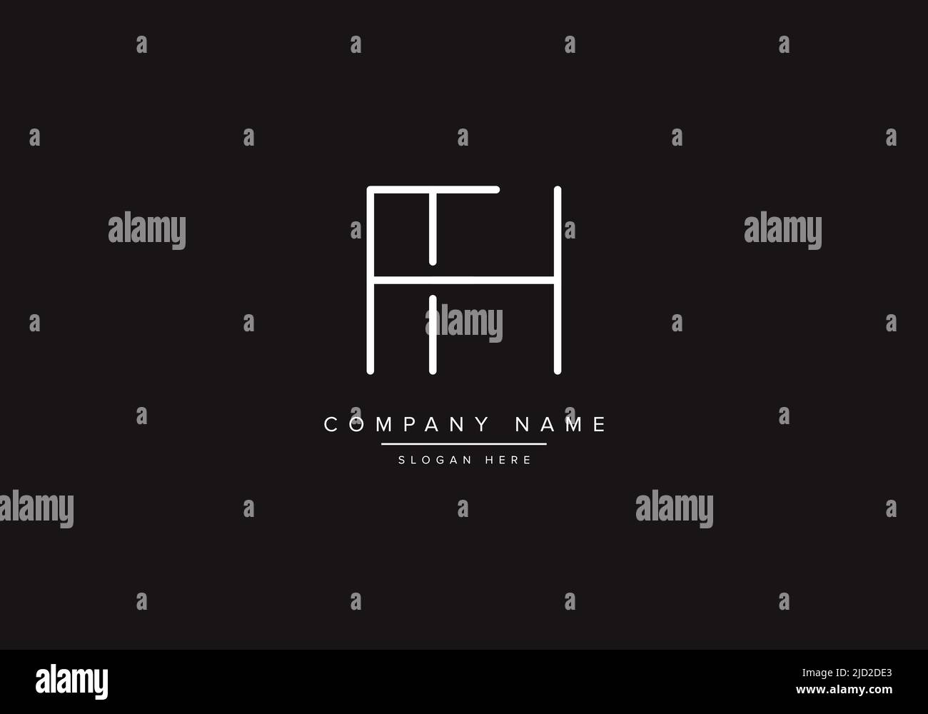 Alphabet letter icon logo FH Stock Vector Image & Art - Alamy