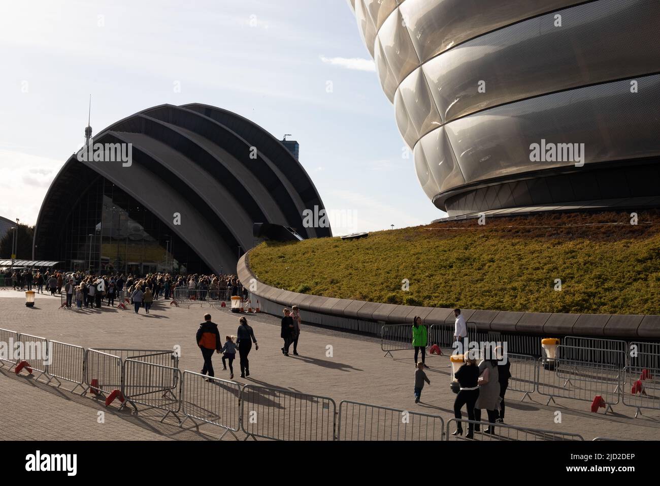 SEC Armadillo (Clyde Auditorium) and OVO Hydro, in Glasgow, Scotland, 9 ...