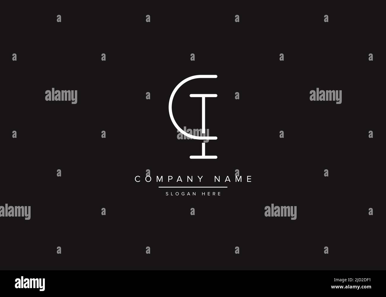 CI logo design vector illustration template Stock Vector Image & Art ...