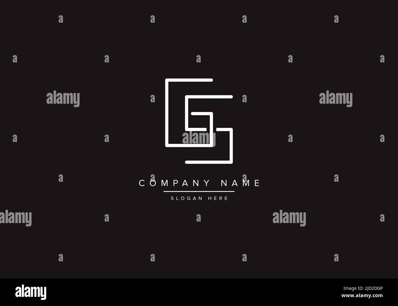 GS logo design vector illustration template Stock Vector Image & Art ...