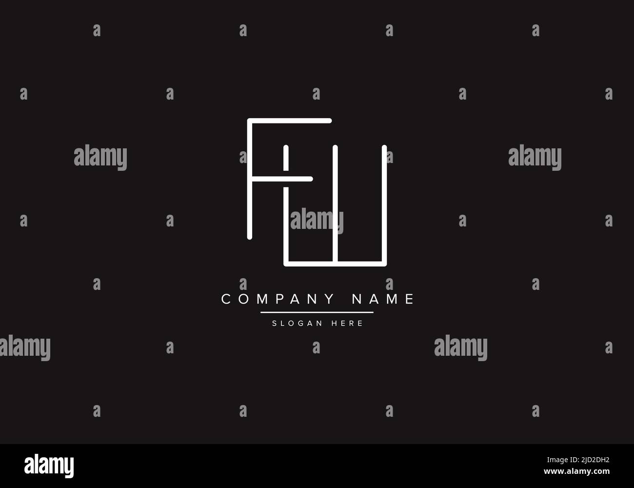 FW logo design vector illustration template Stock Vector Image & Art ...