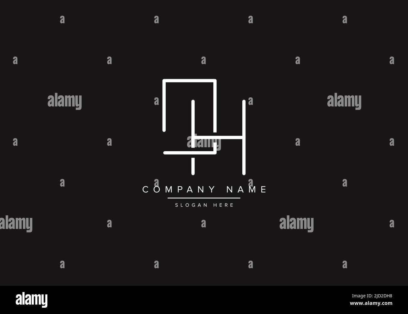 DH logo design vector illustration template Stock Vector Image & Art ...
