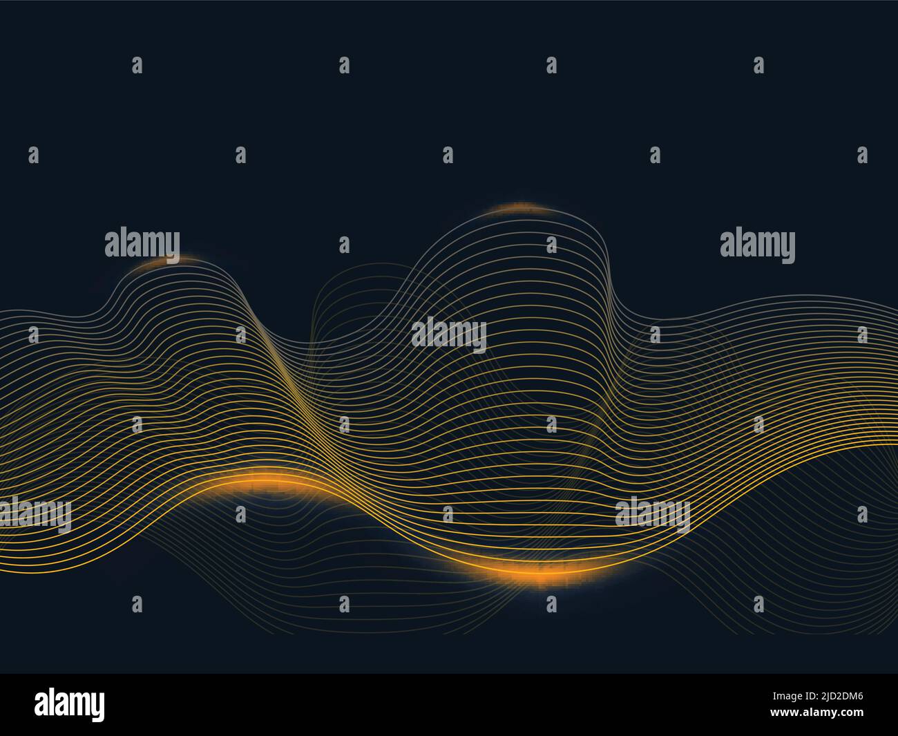 Abstract Blue Background With Shiny Wavy Lines Movement Stock Vector ...