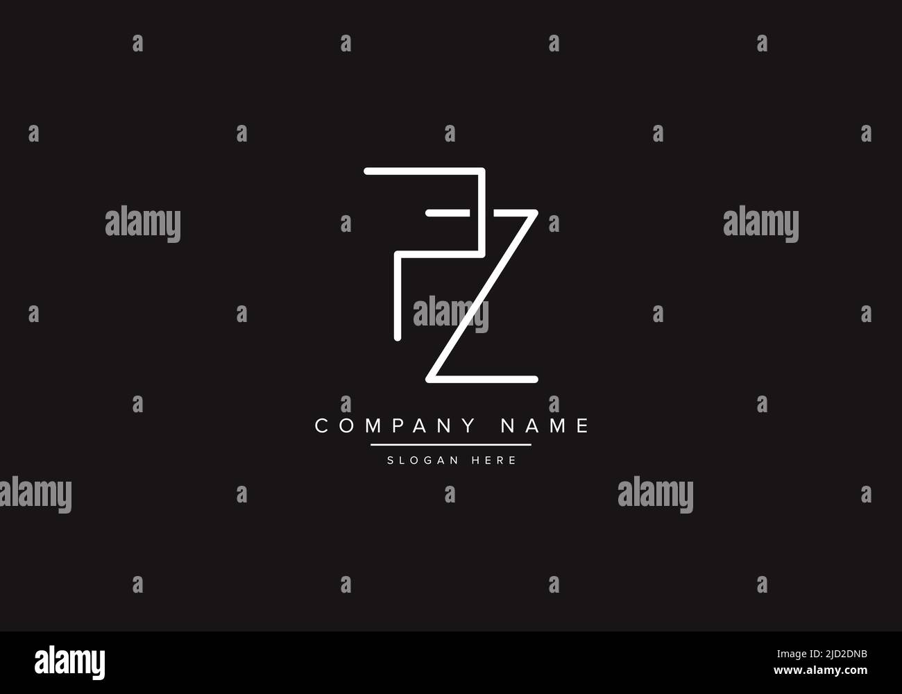 PZ logo design vector illustration template Stock Vector Image & Art ...