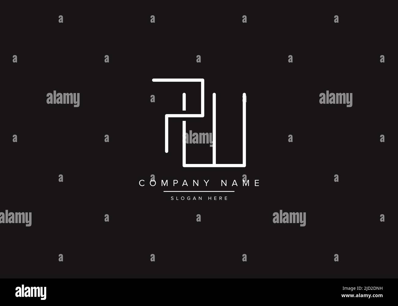 PW logo design vector illustration template Stock Vector Image & Art ...