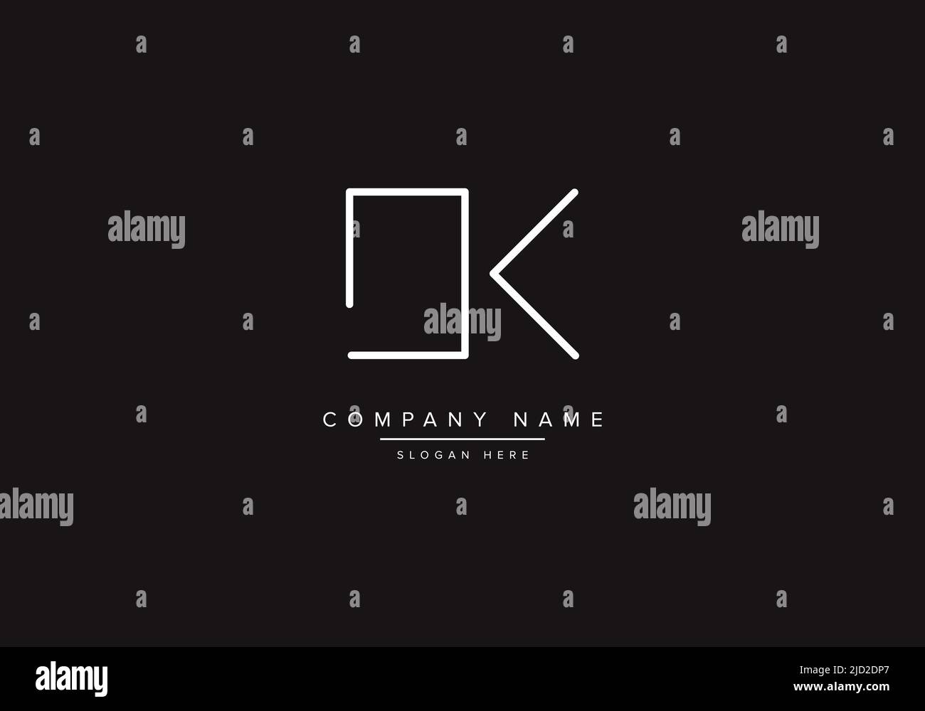 DK logo design vector illustration template Stock Vector Image & Art ...