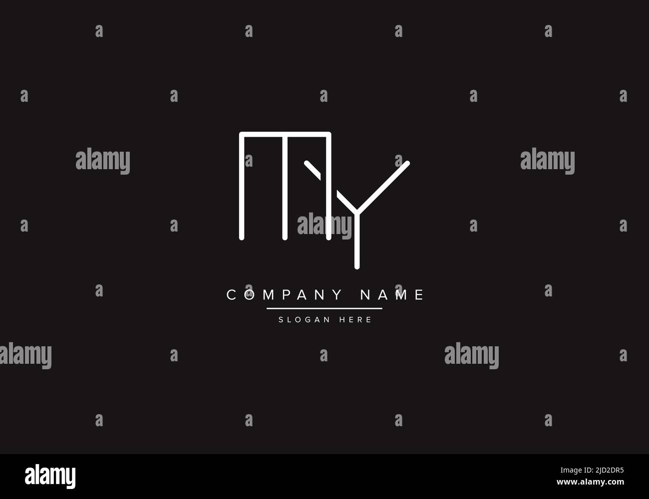 MY logo design vector illustration template Stock Vector Image & Art ...