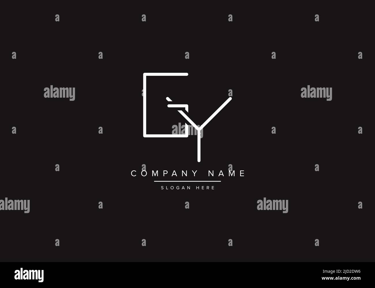 GY logo design vector illustration template Stock Vector Image & Art ...