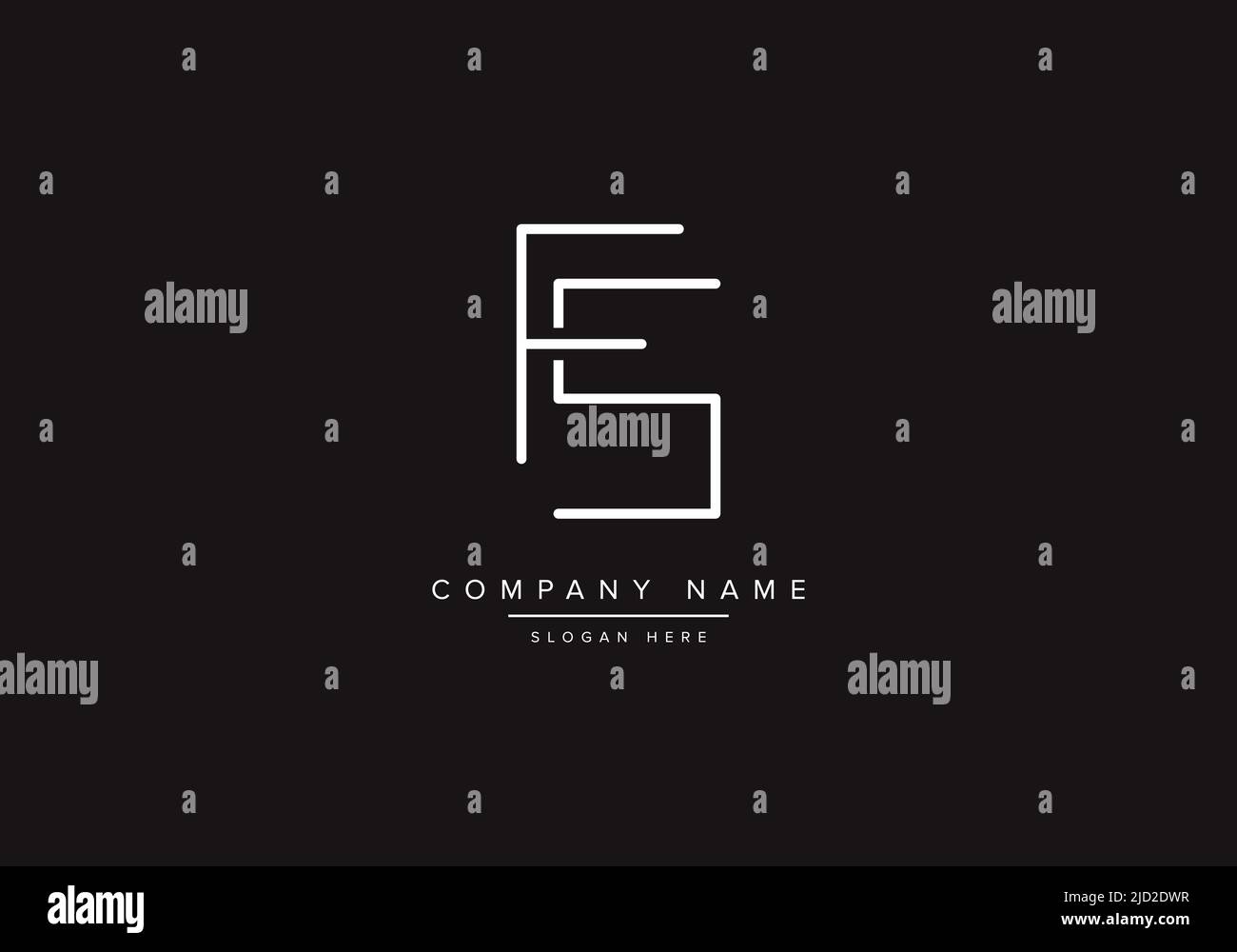 FS logo design vector illustration template Stock Vector Image & Art ...