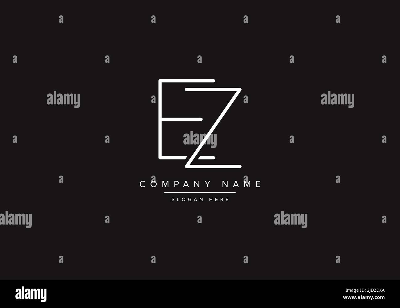 EZ logo design vector illustration template Stock Vector Image & Art ...