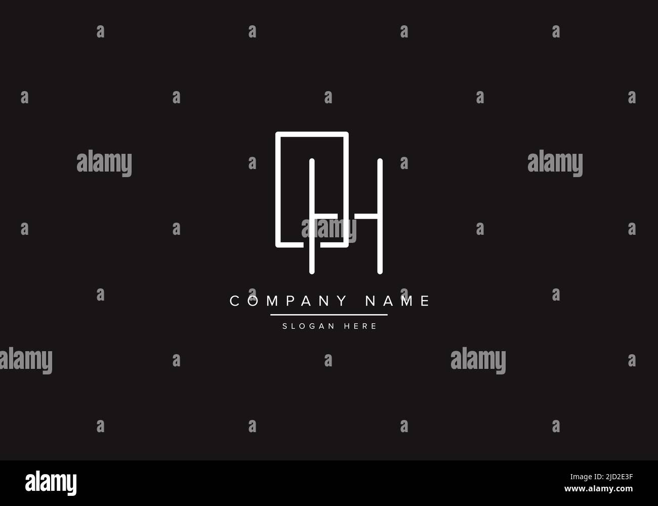 OH logo design vector illustration template Stock Vector Image & Art ...