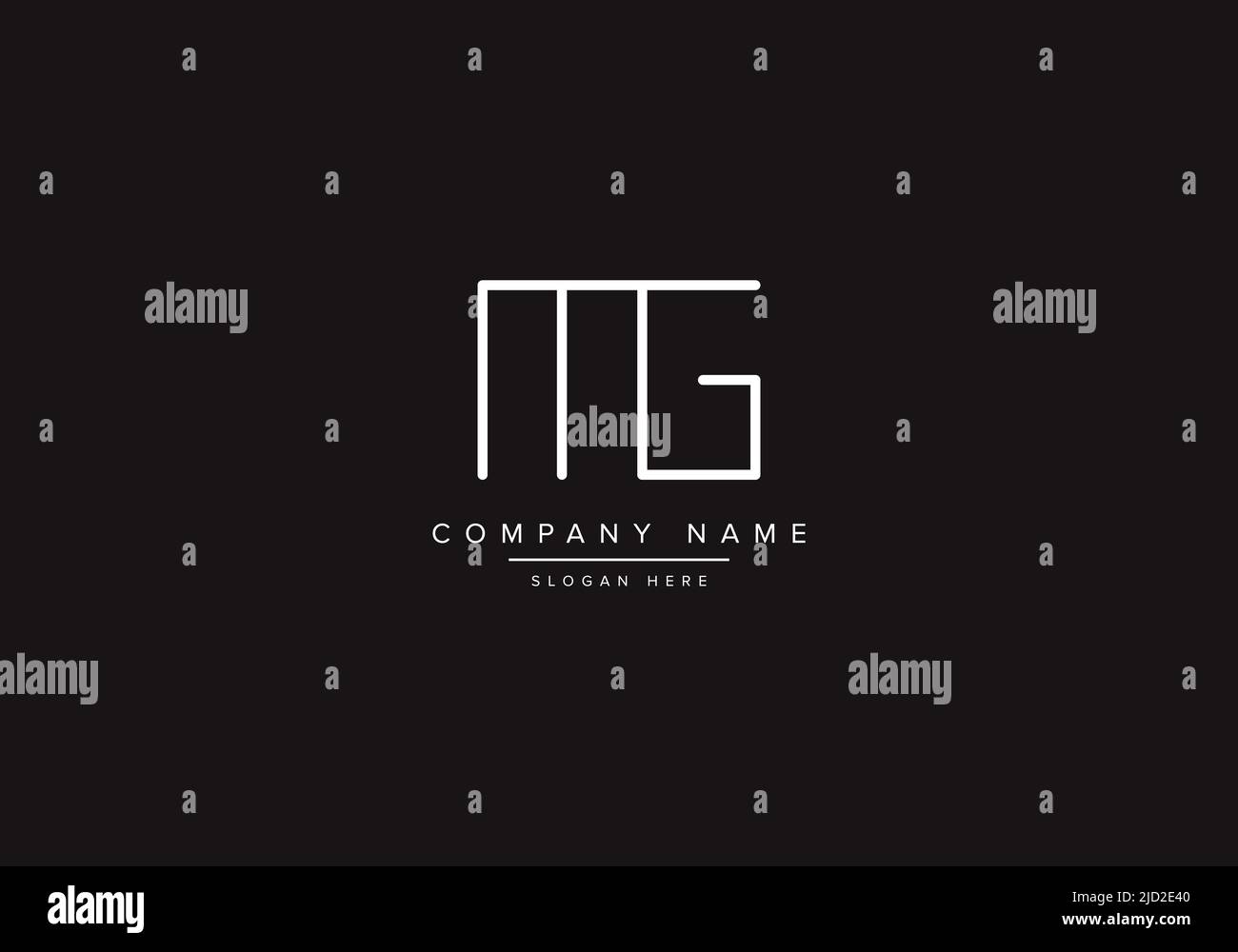 MG logo design vector illustration template Stock Vector Image & Art ...