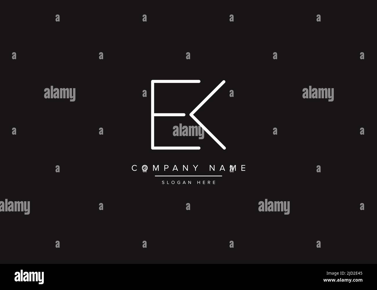 EK logo design vector illustration template Stock Vector Image & Art ...