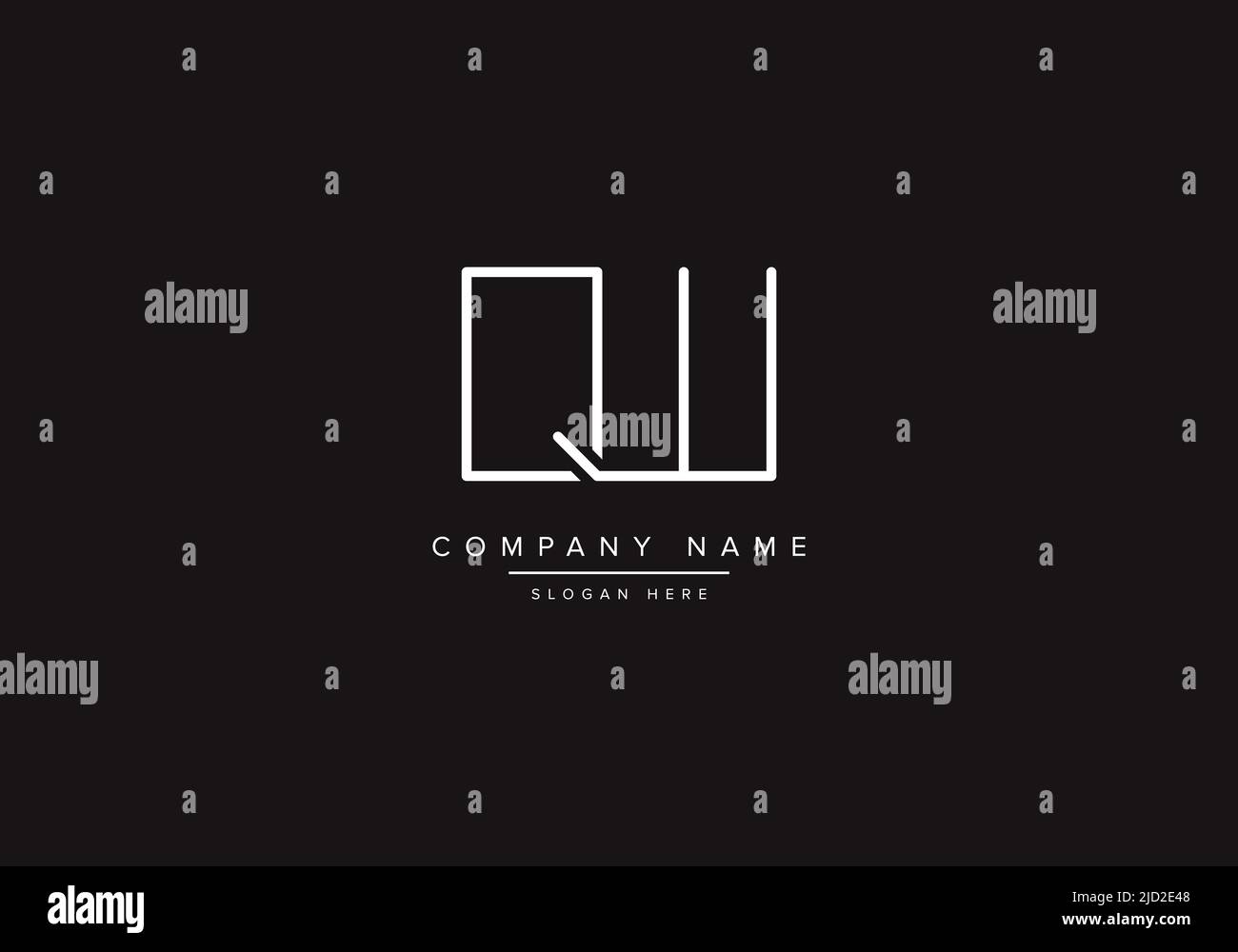 QW logo design vector illustration template Stock Vector Image & Art ...