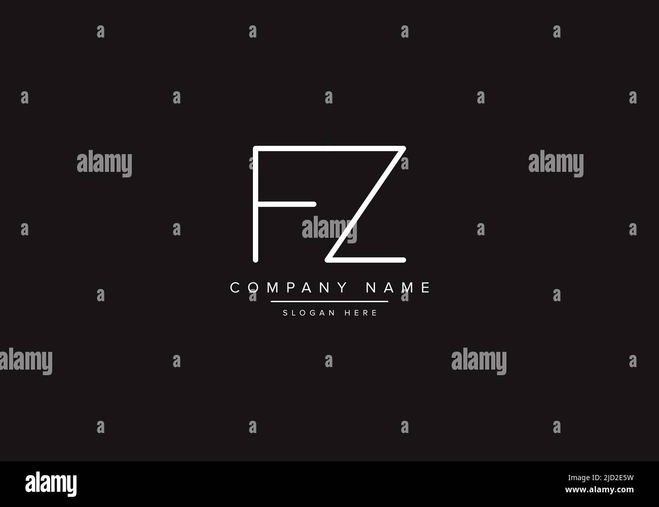 FZ logo design vector illustration template Stock Vector Image & Art - Alamy