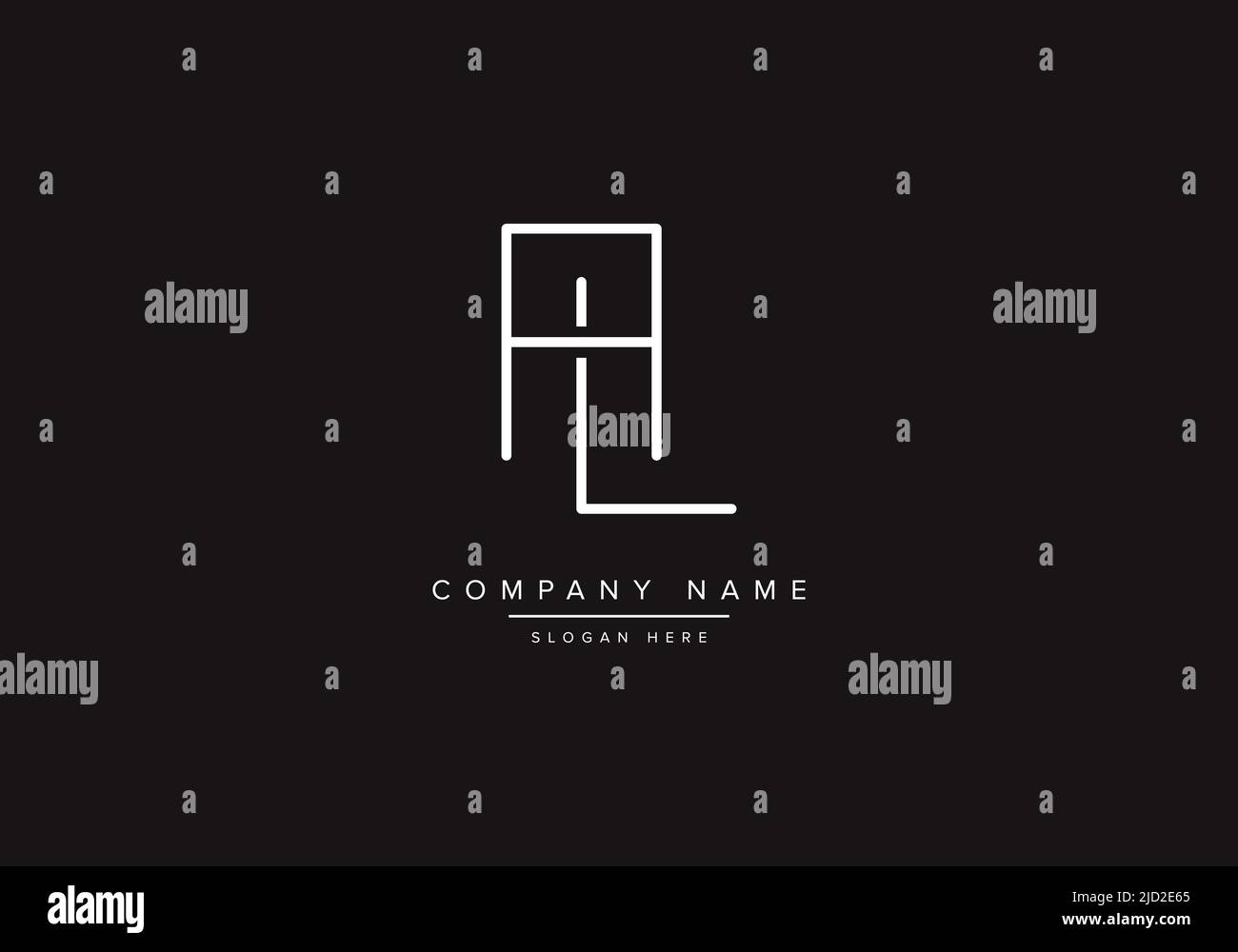 AL logo design vector illustration template Stock Vector Image & Art ...