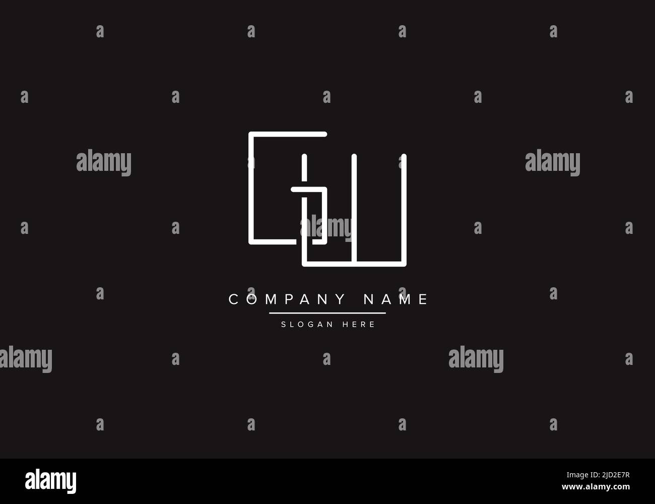 GW logo design vector illustration template Stock Vector Image & Art ...