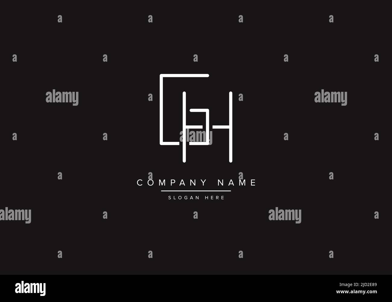 GH logo design vector illustration template Stock Vector Image & Art ...