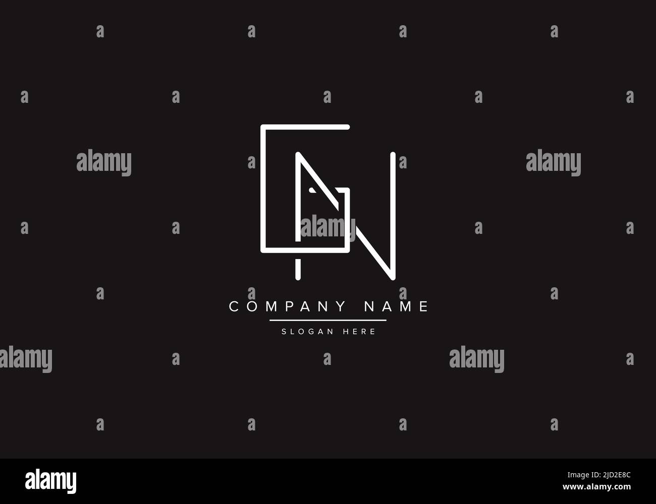 GN logo design vector illustration template Stock Vector Image & Art ...