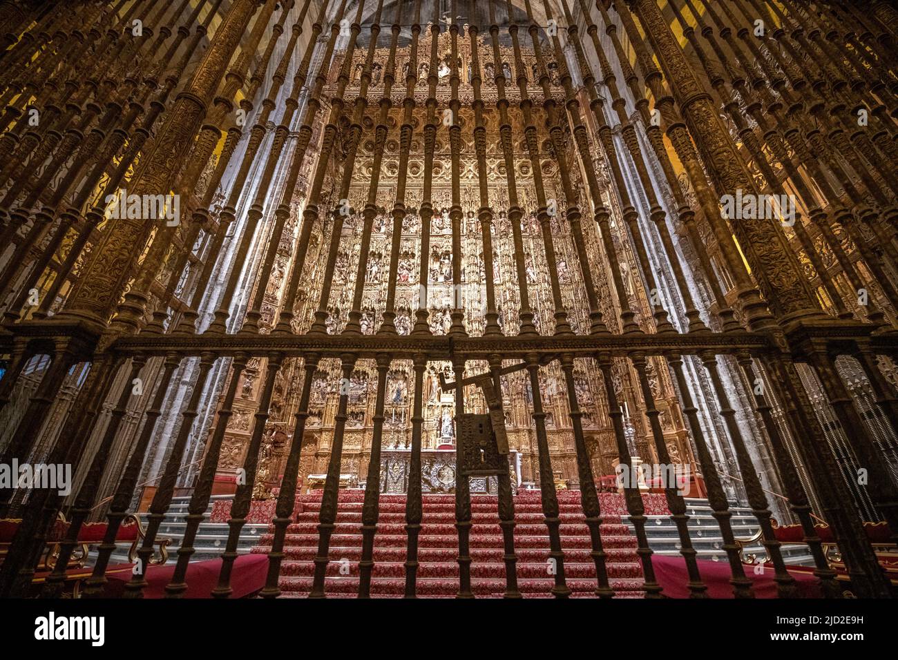 The Pierre Dancart altarpiece inside of Seville Cathedral, Seville ...