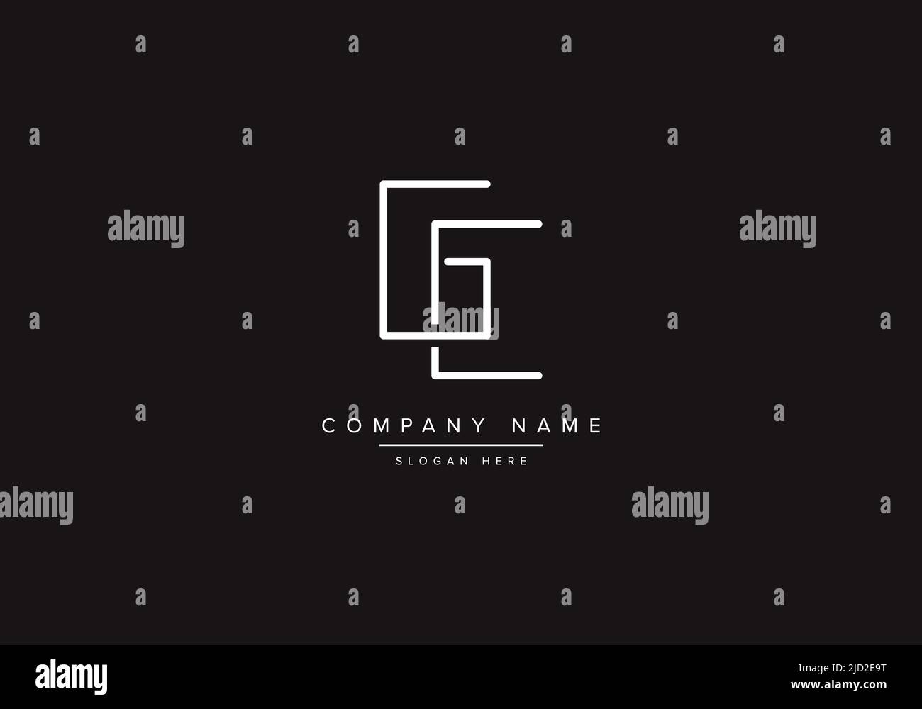 GC logo design vector illustration template Stock Vector Image & Art ...