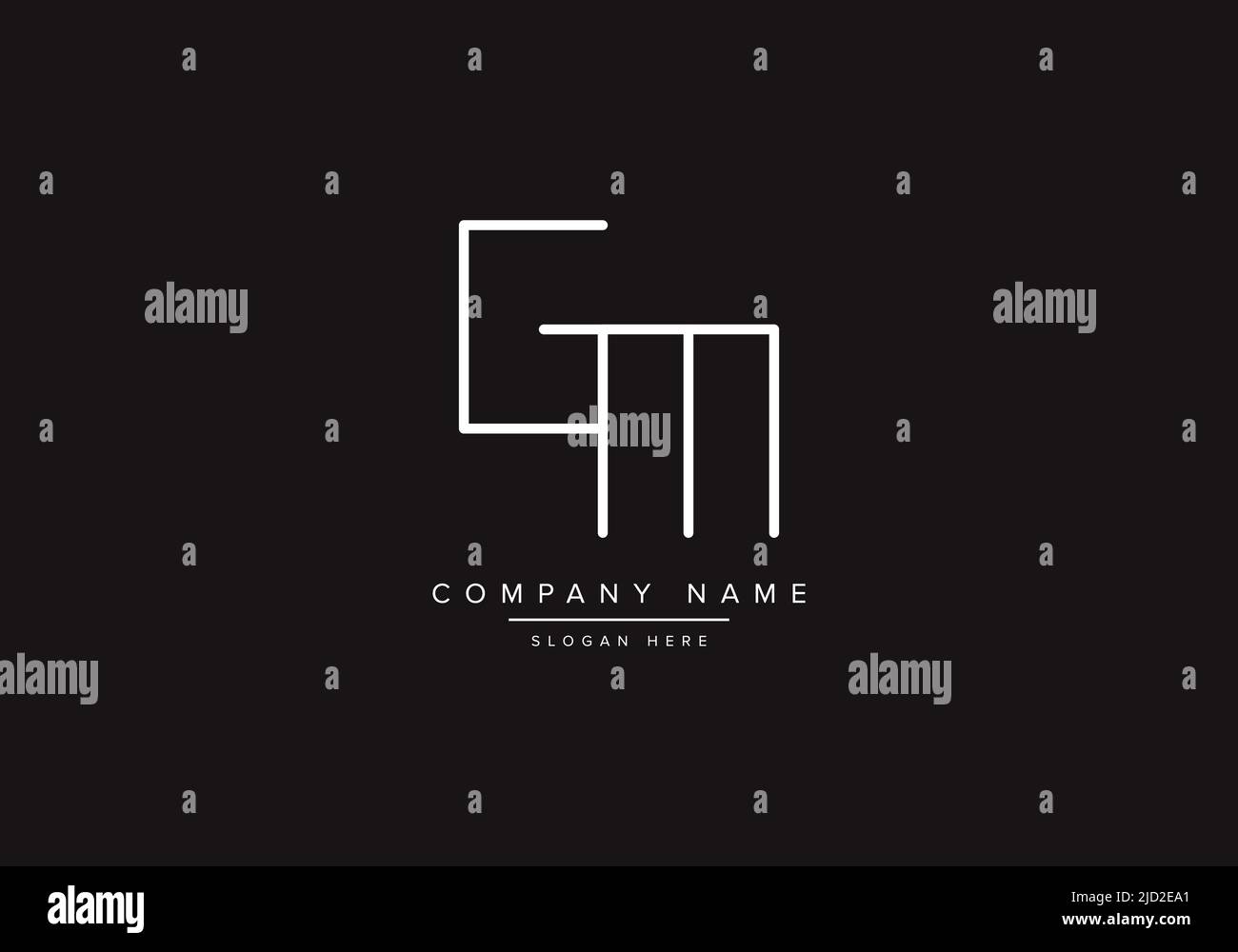 GM logo design vector illustration template Stock Vector Image & Art ...
