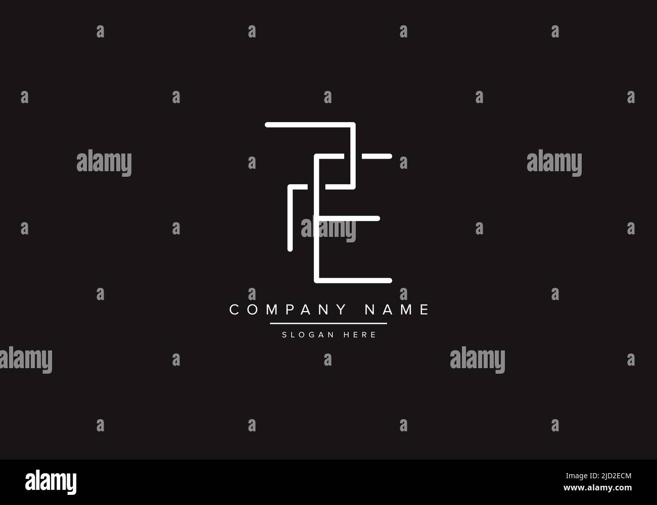 PE logo design vector illustration template Stock Vector Image & Art ...