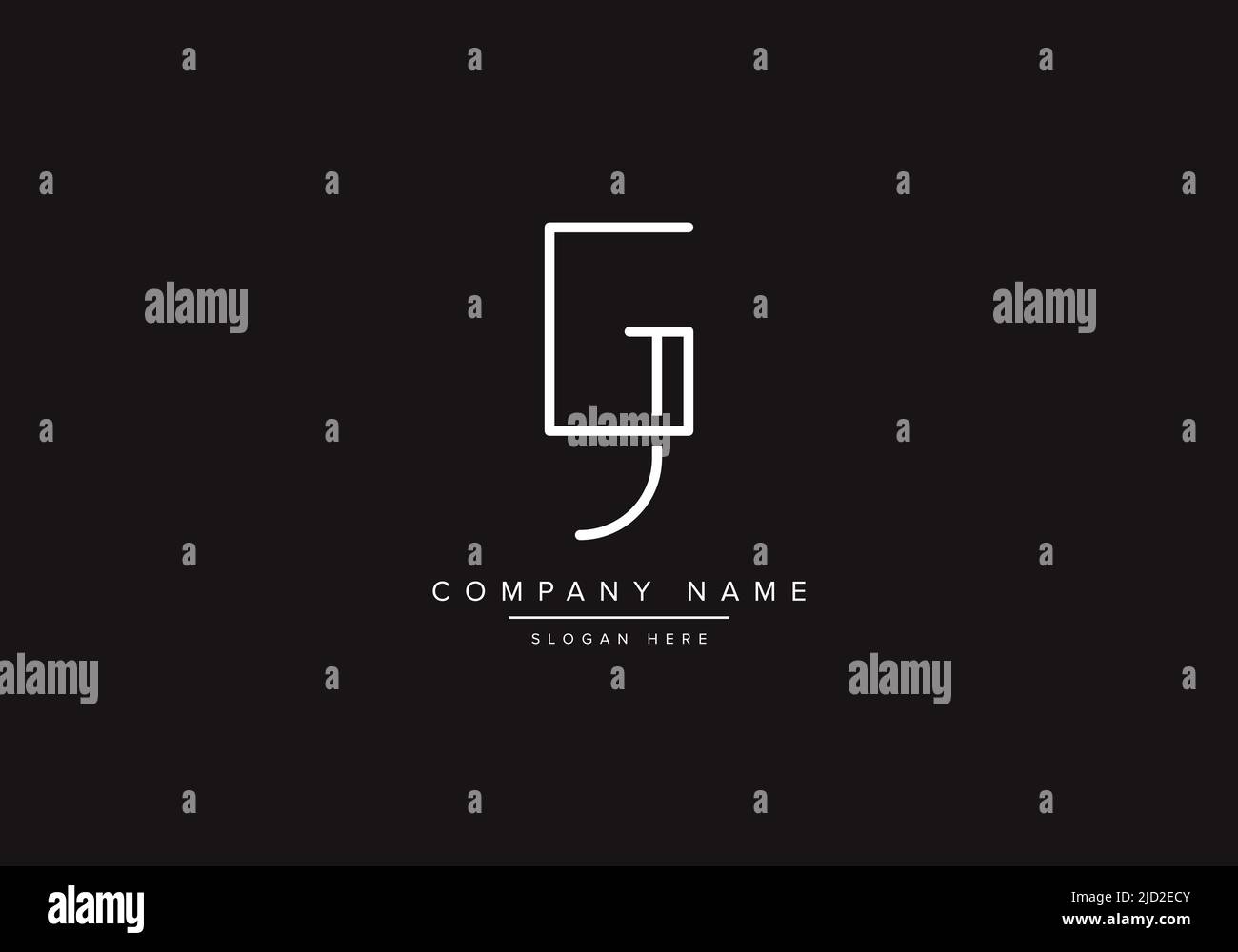 GJ logo design vector illustration template Stock Vector Image & Art ...