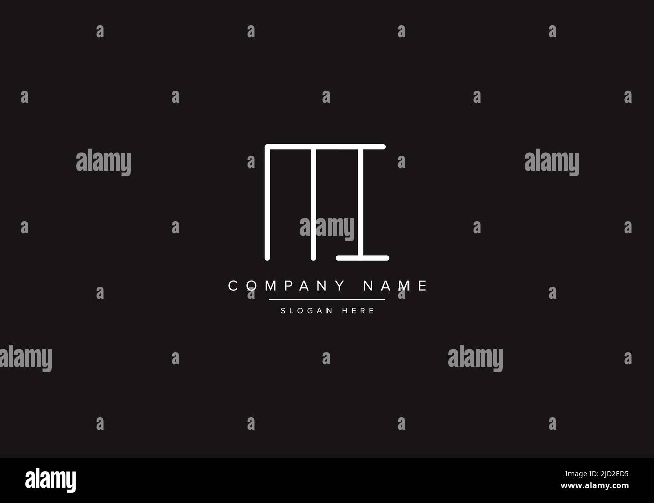 MI logo design vector illustration template Stock Vector Image & Art ...