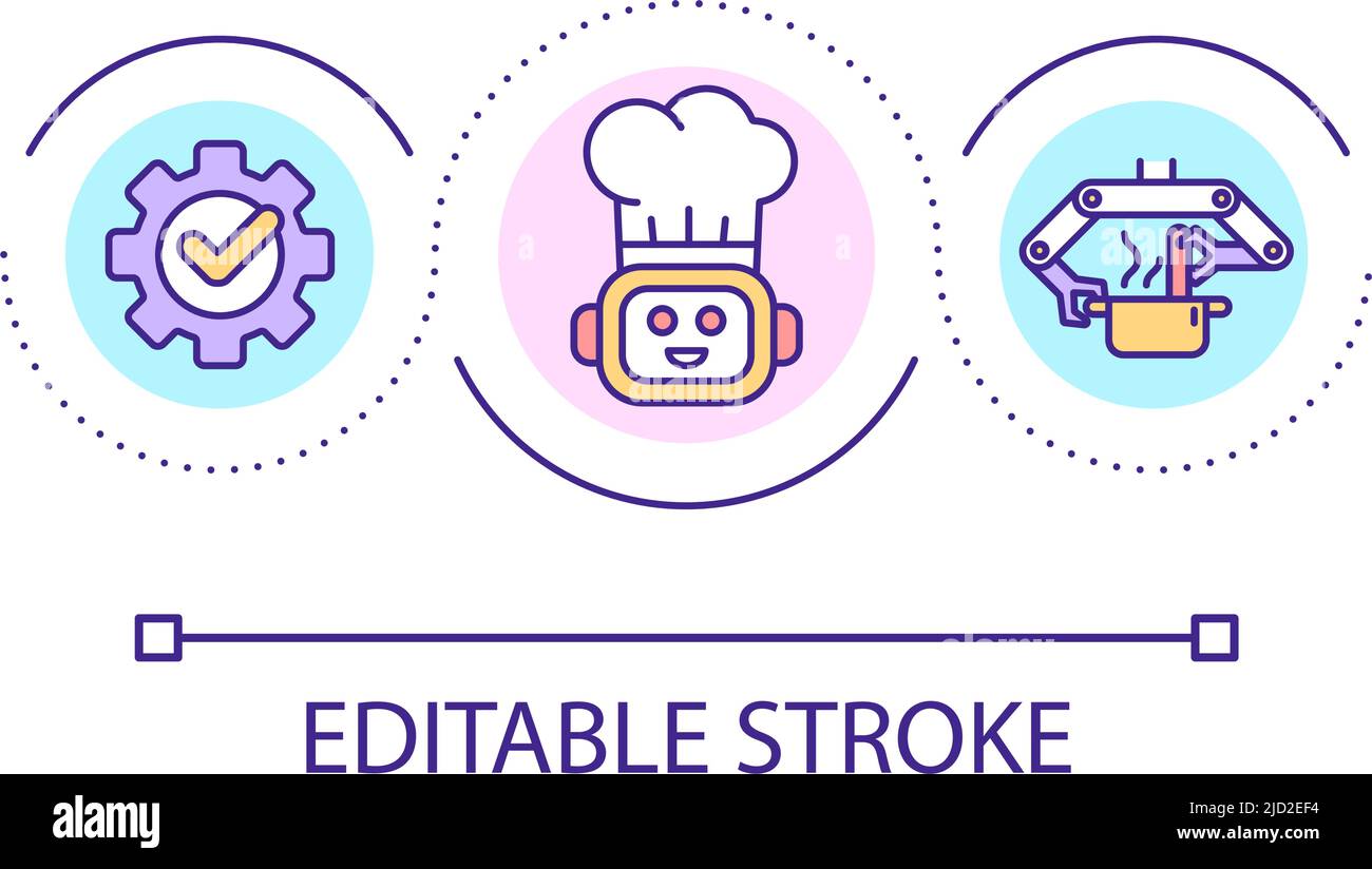 Cooking robot loop concept icon Stock Vector Image & Art - Alamy