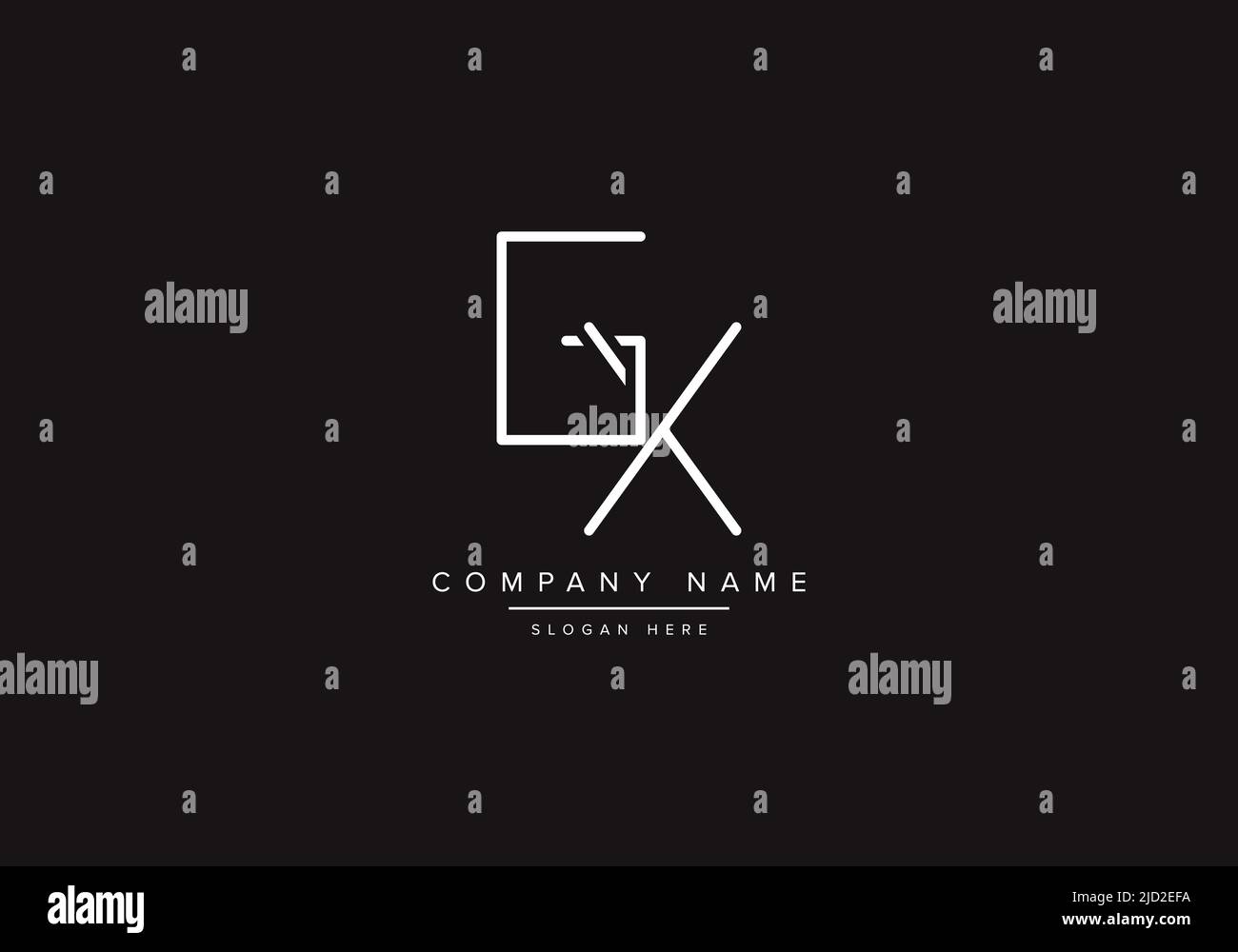 GX logo design vector illustration template Stock Vector Image & Art ...
