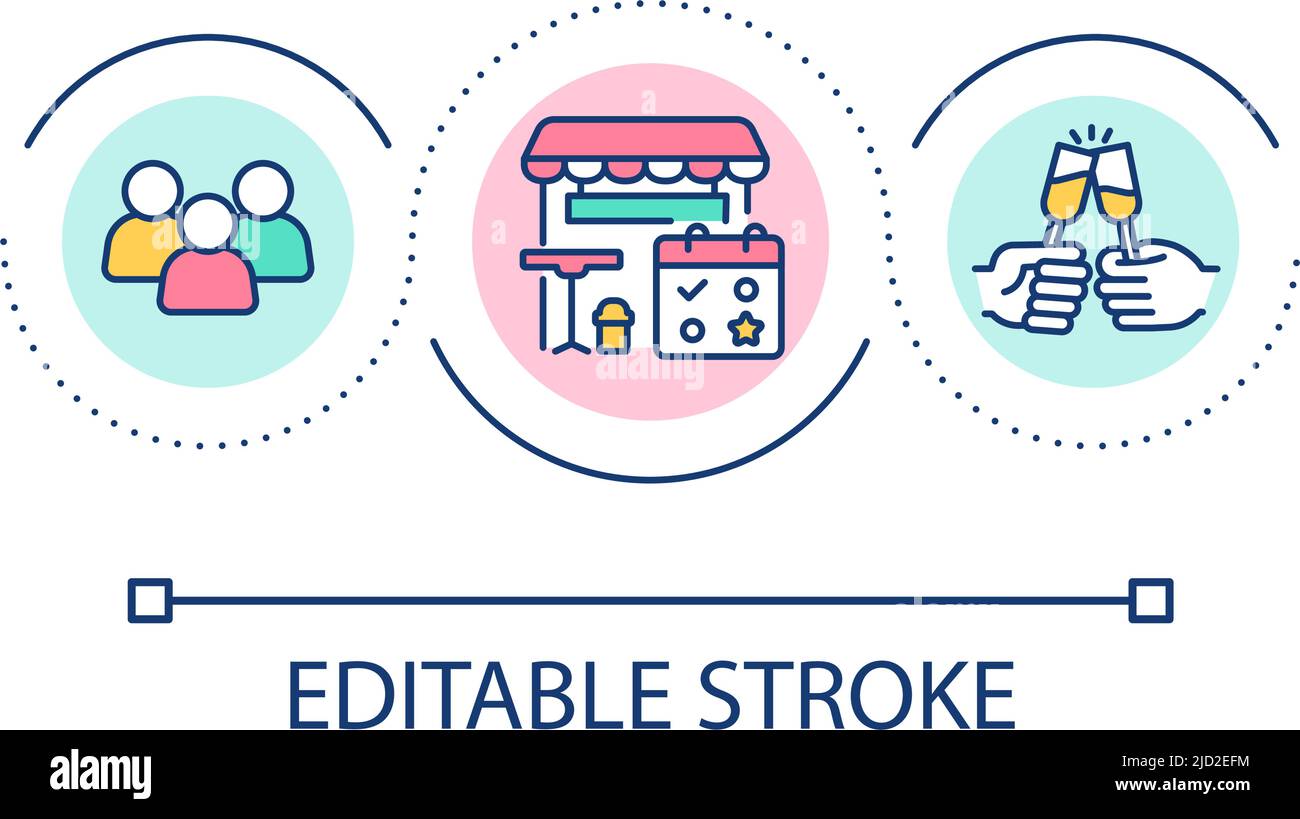 Restaurant reservation loop concept icon Stock Vector Image & Art - Alamy