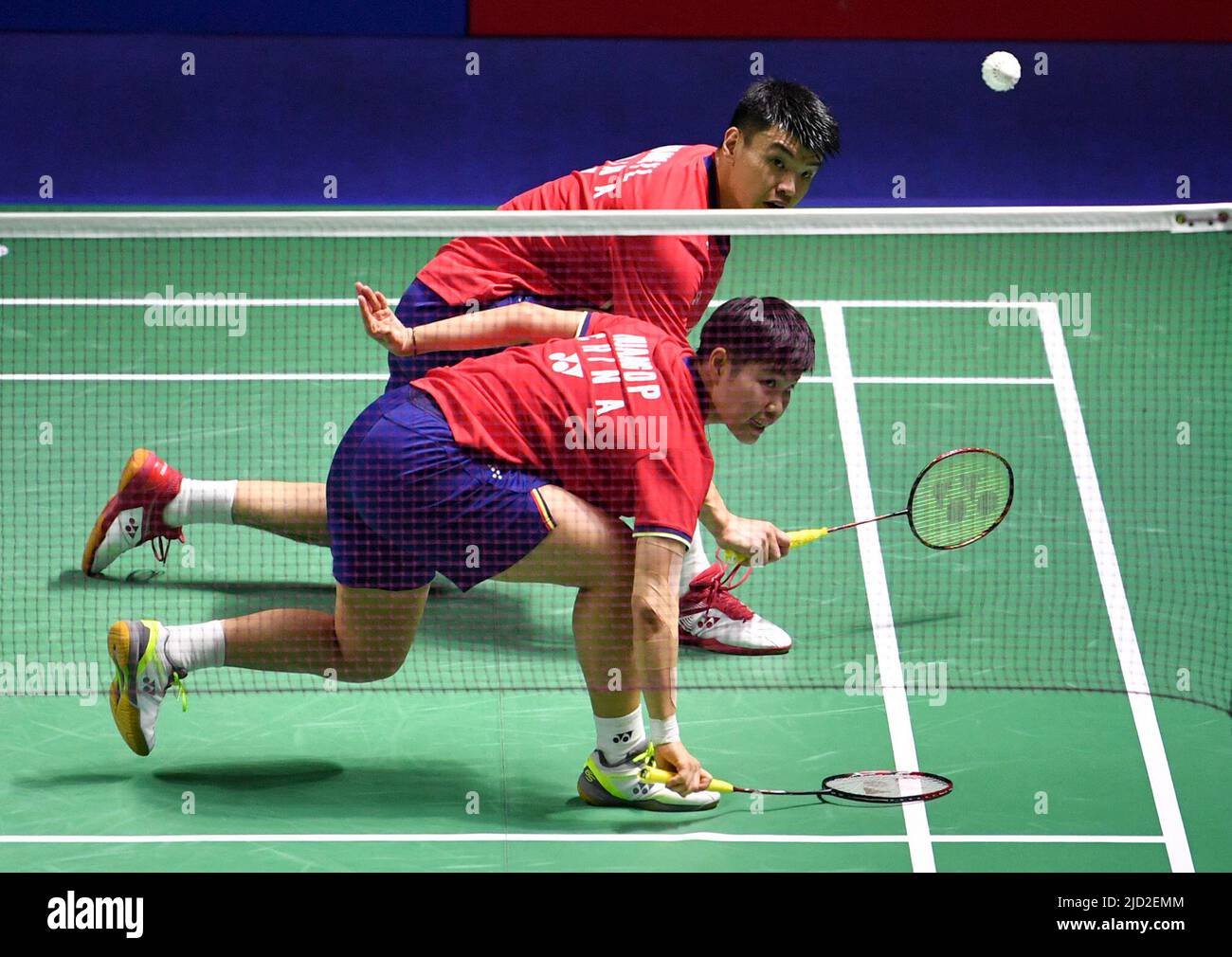 Jakarta, Indonesia. 17th June, 2022. China's Wang Yilyu (rear)/Huang ...