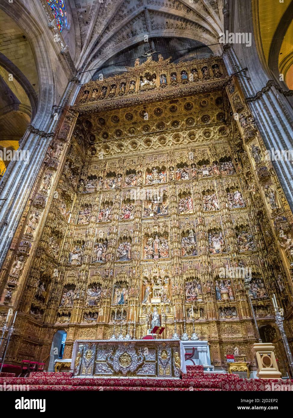 The Pierre Dancart altarpiece inside of Seville Cathedral Seville ...