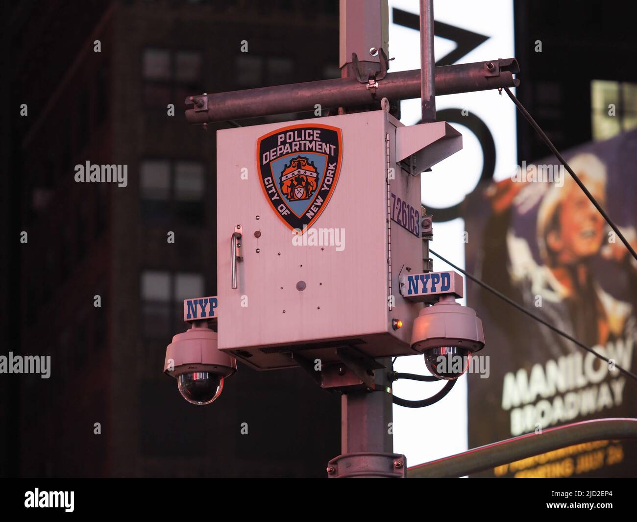 NYPD security camera on Times Square Stock Photo - Alamy