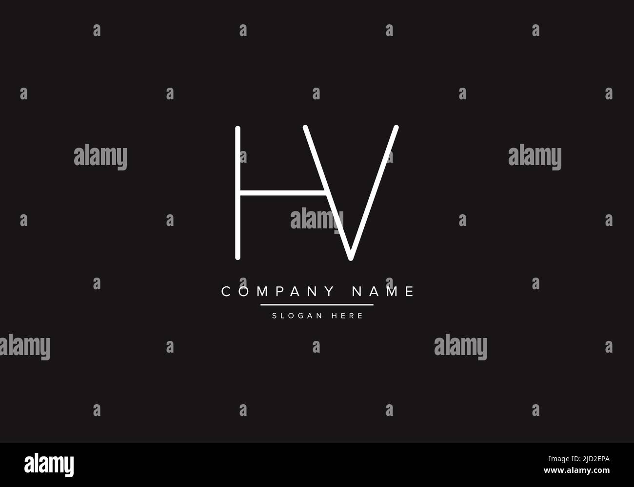 HV logo design vector illustration template Stock Vector Image & Art ...