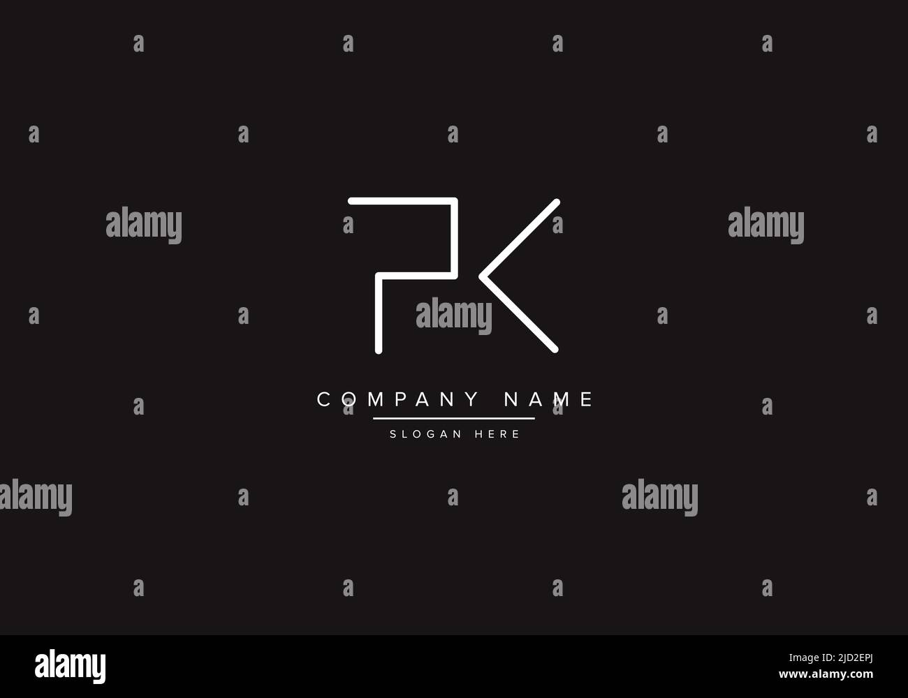 PK logo design vector illustration template Stock Vector Image & Art ...