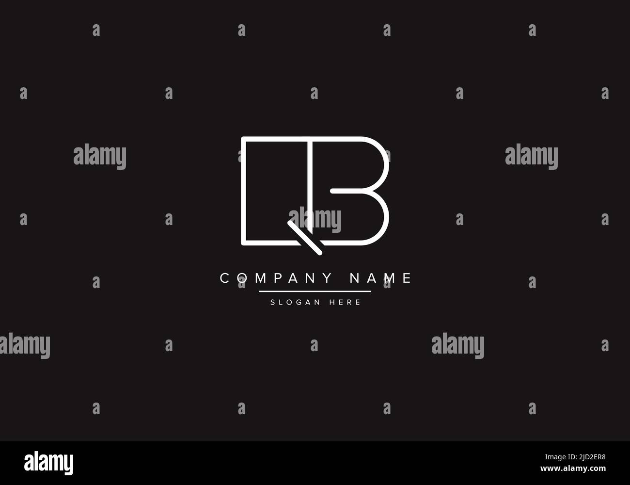 QB logo design vector illustration template Stock Vector Image & Art ...