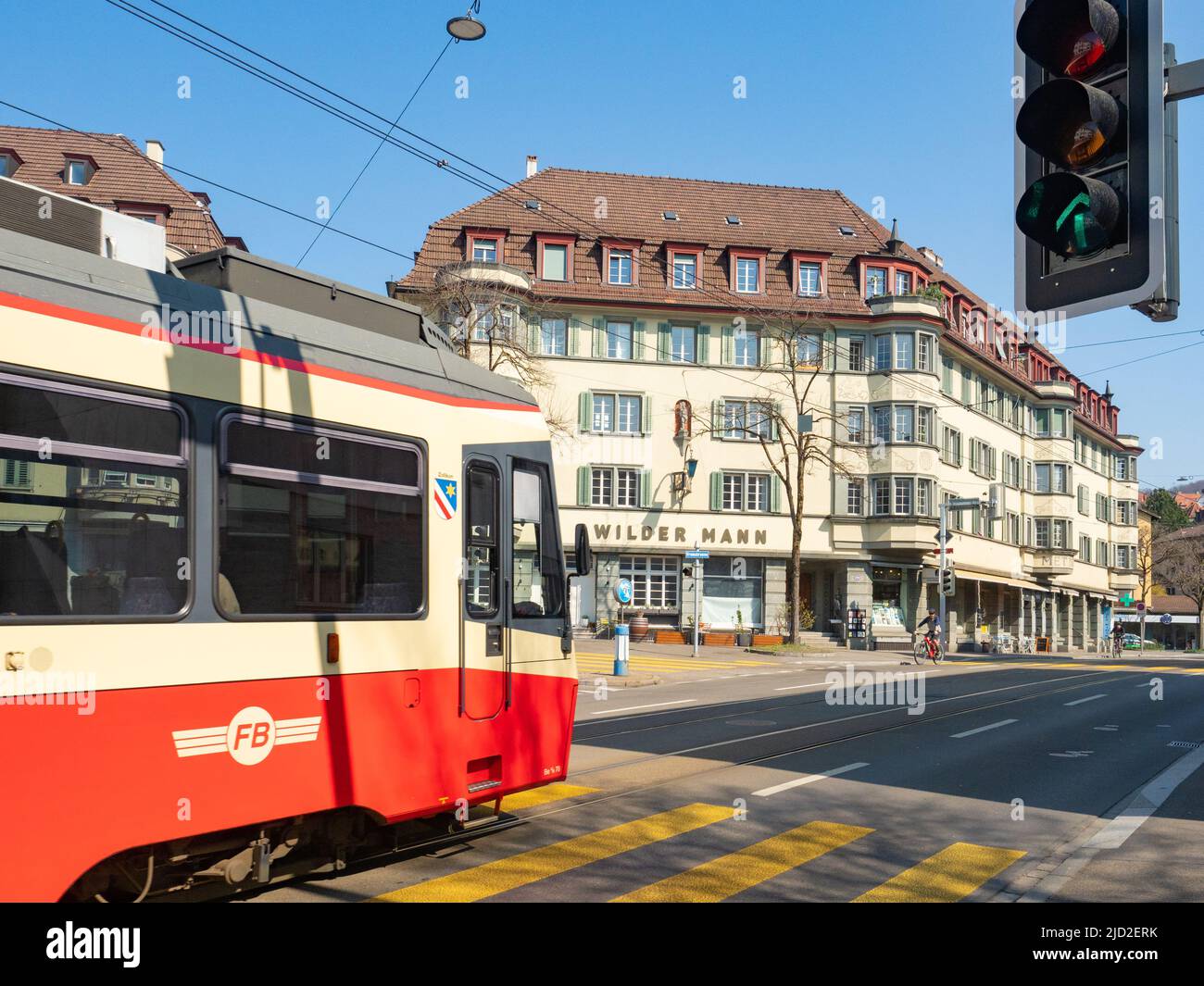 Zurich, Switzerland - March 26th 2022: A suburban train passing ...