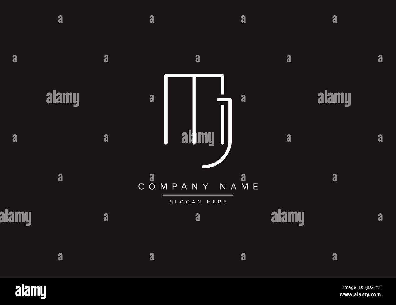 Mj logo design template minimal Stock Vector Images - Alamy