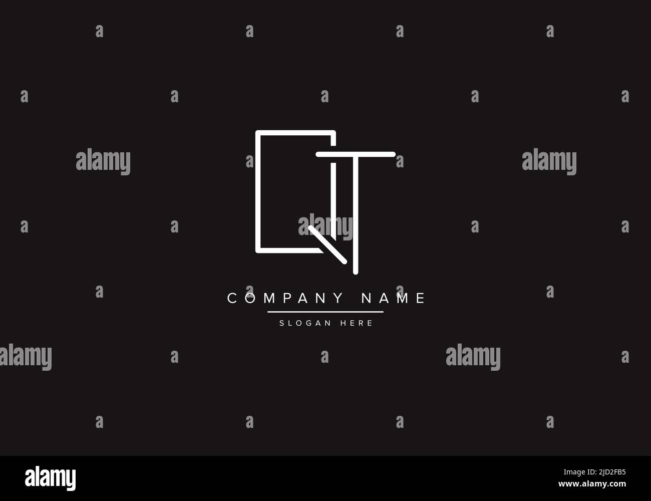 QT logo design vector illustration template Stock Vector Image & Art ...