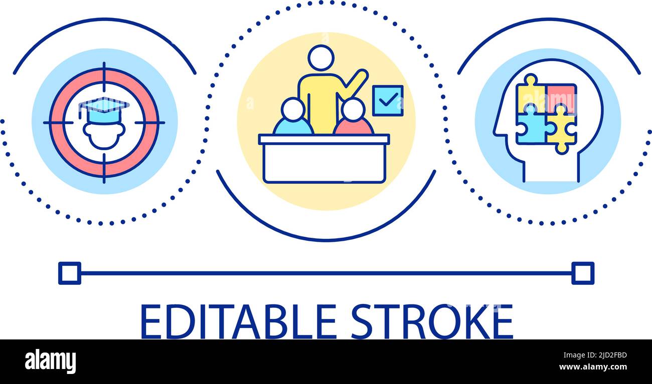 Focusing on students loop concept icon Stock Vector Image & Art - Alamy