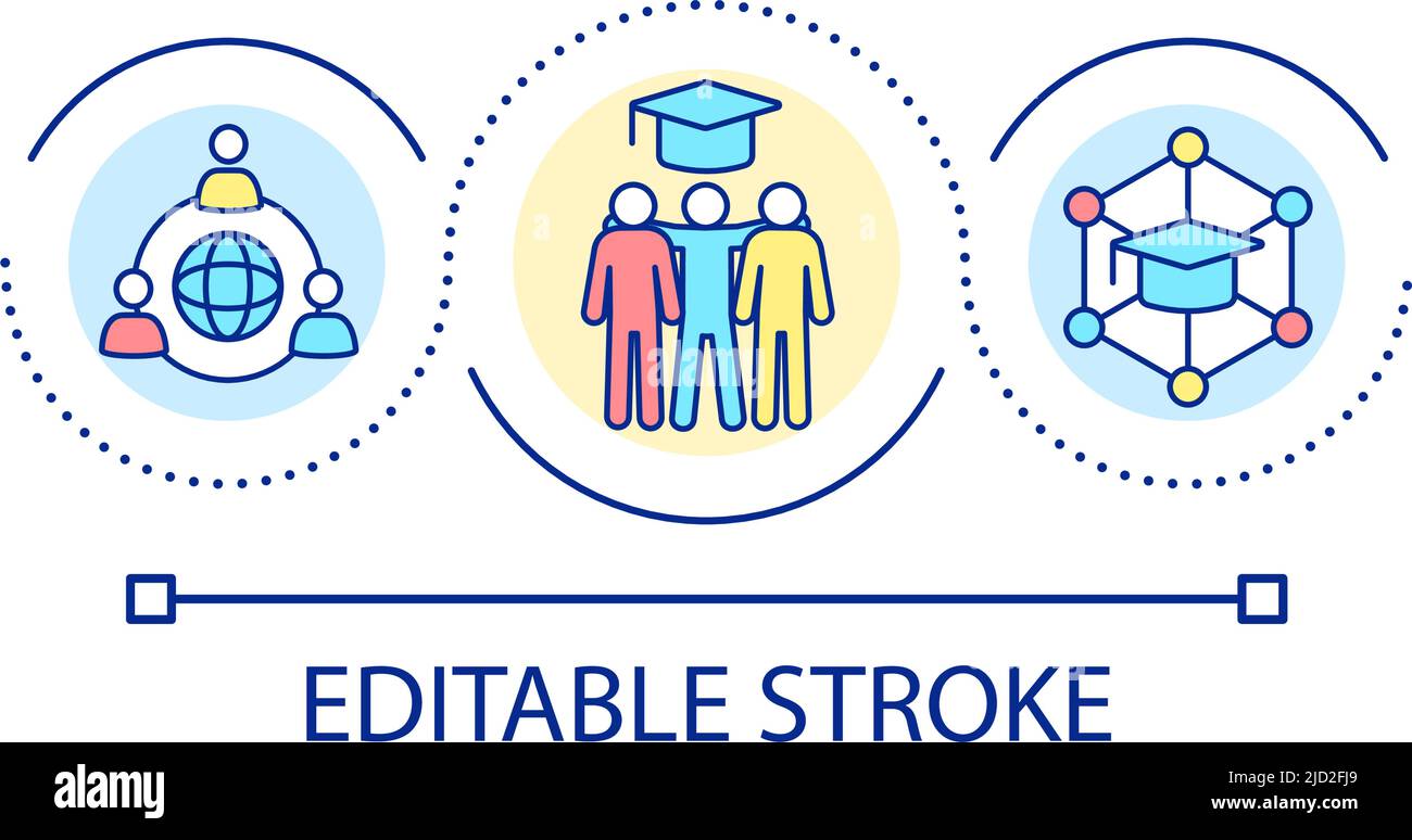 Worldwide academic community loop concept icon Stock Vector Image & Art ...